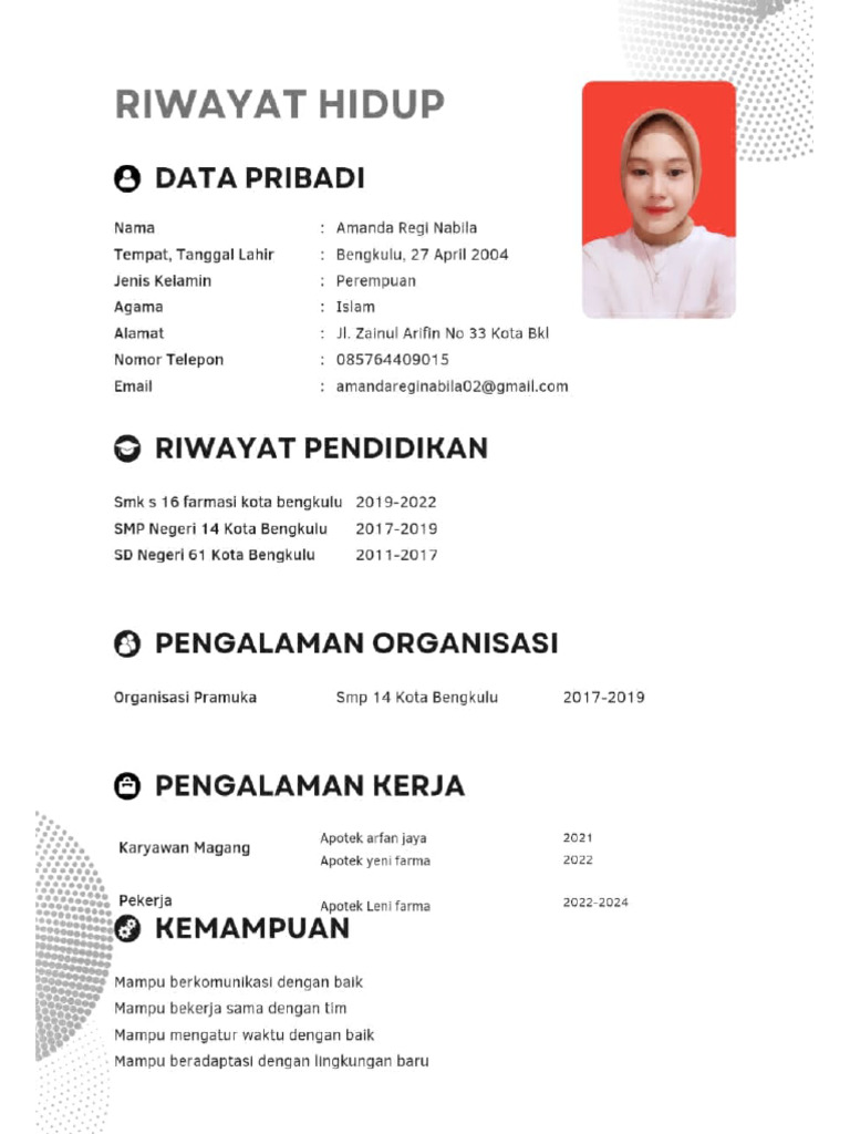 CV-Amanda Regi Nabila | PDF