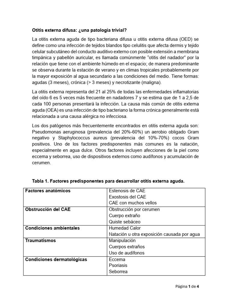 Otitis Externa Difusa | PDF