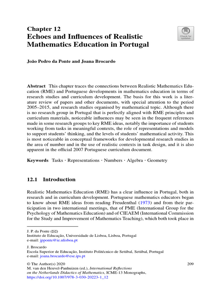 Realistic Mathematics Education | PDF