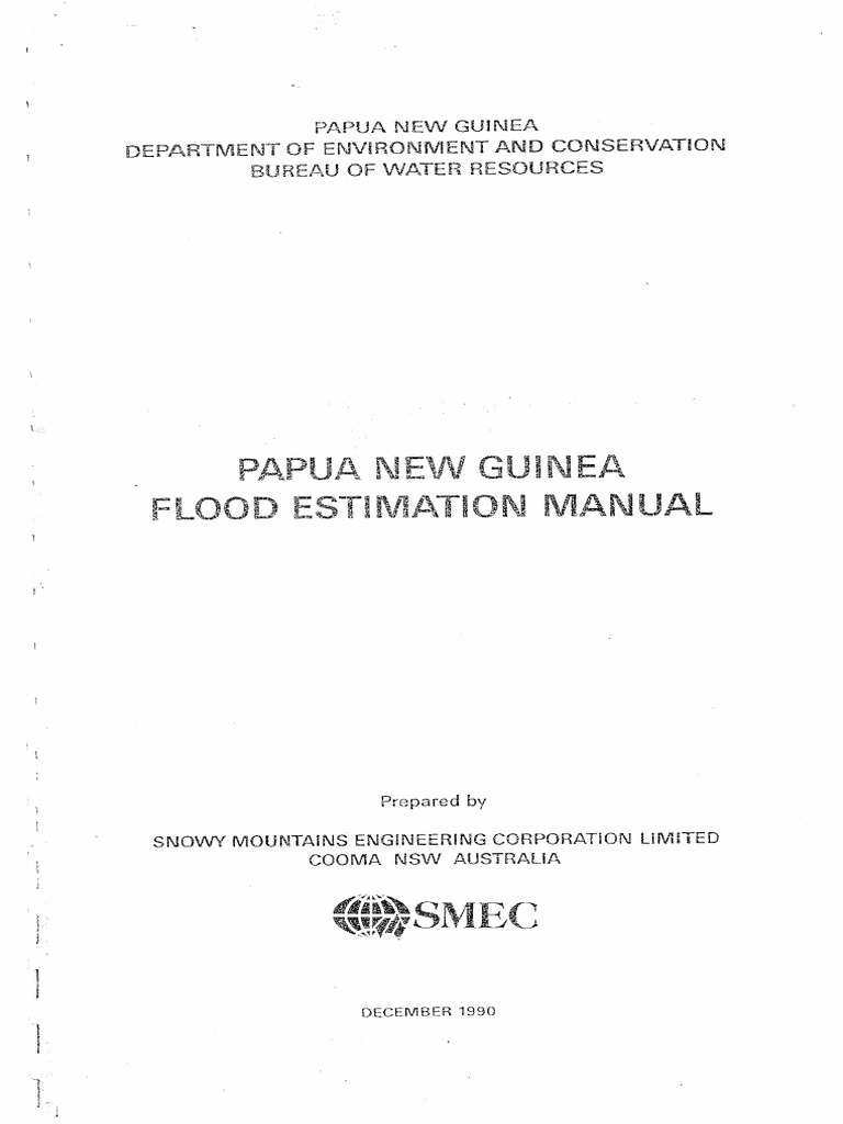 Png Flood Estimation Manual Dec 1990 Pdf