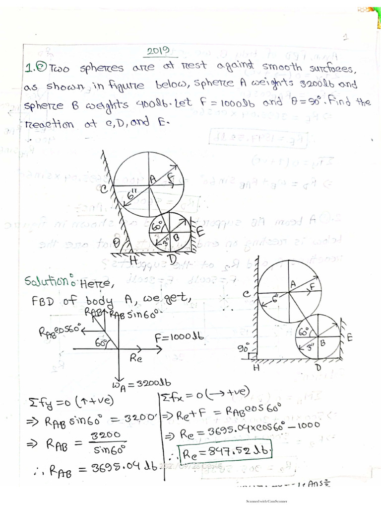 Mechanics All Ex Question Solution | PDF