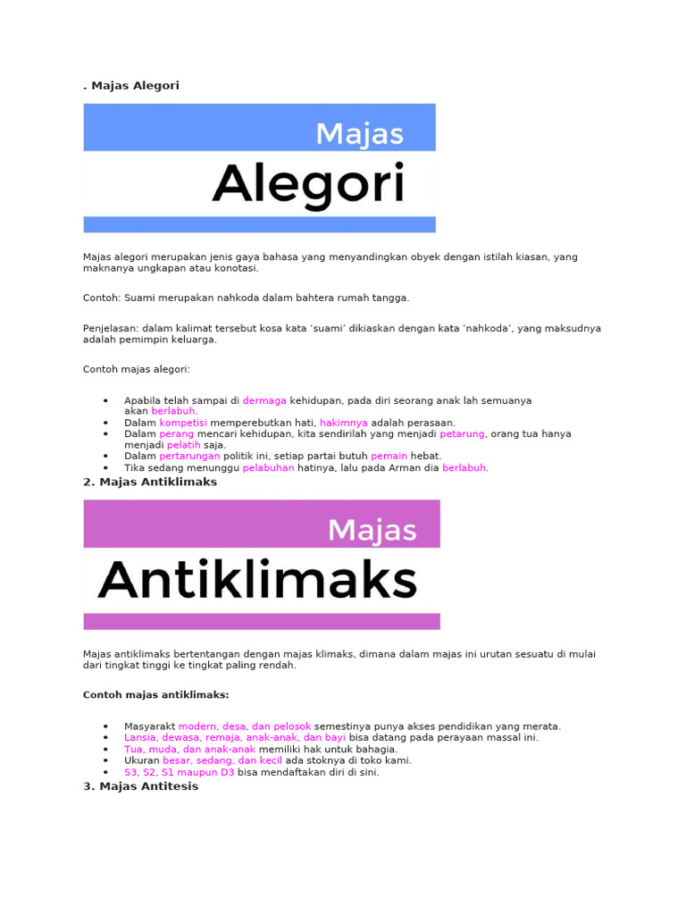 Jenis-Jenis Majas | PDF