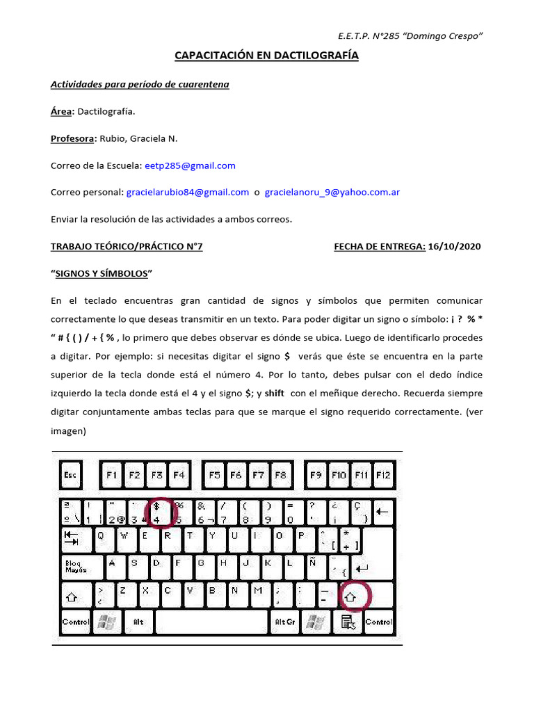 Dactilografía 7ºtp | PDF