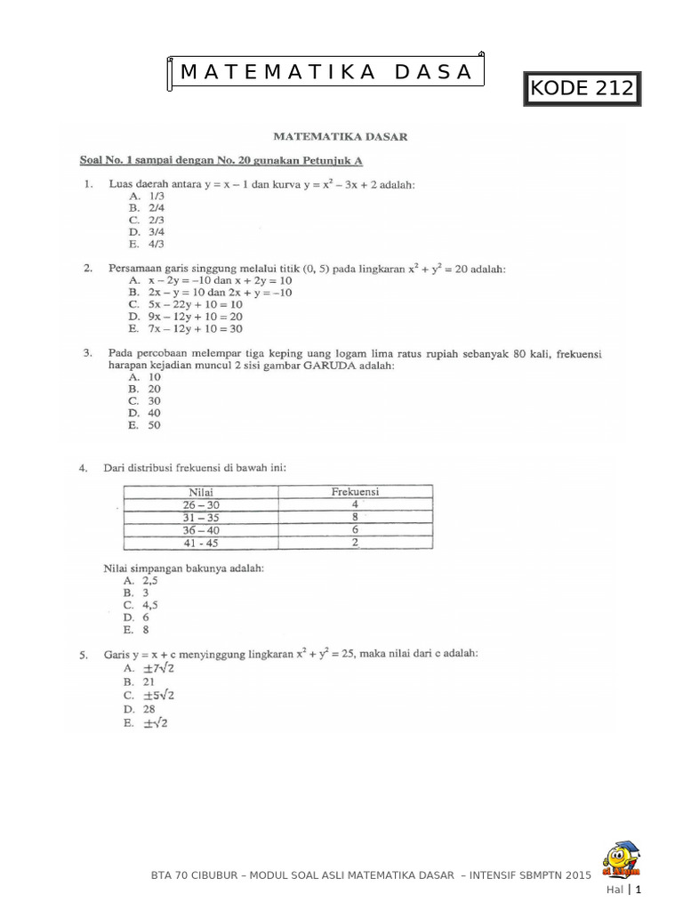 Soal Matdas | PDF Soal Matdas | PDF