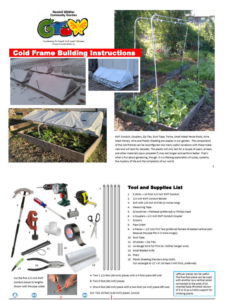 Cold Frame Instructions | PDF