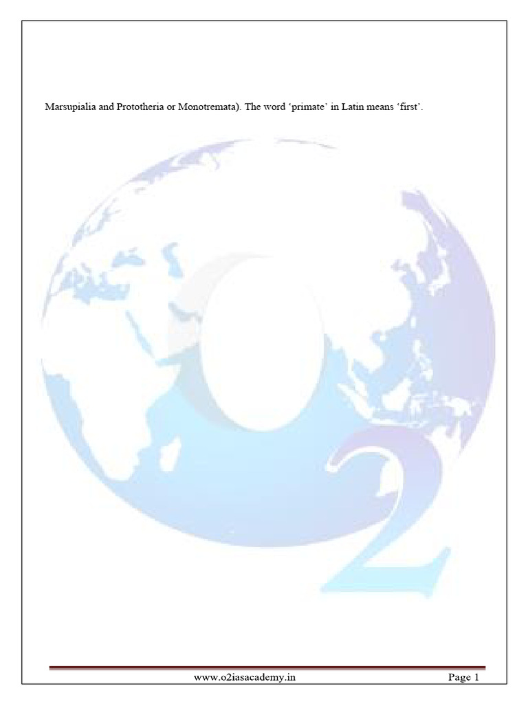 Primatology - 1 | PDF