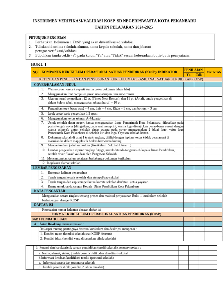 Instrumen Verifikasi Ok | PDF