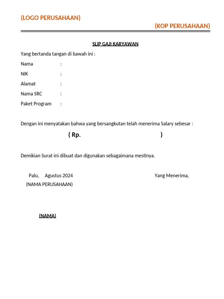 Format Slip Gaji | PDF