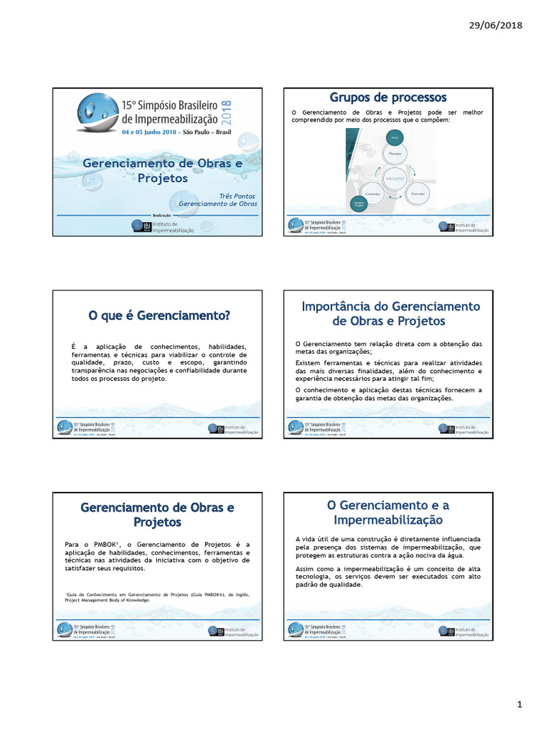 06 000 Juliana - Gerenciamento de Obras - 15 - SBI 1 | PDF