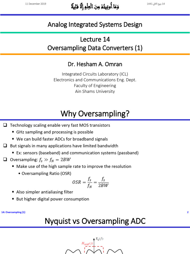 Asys Lec 14 Oversampling1 v01 | PDF