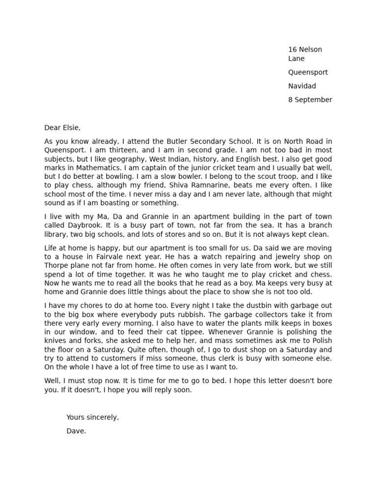 Dave's Letter | PDF