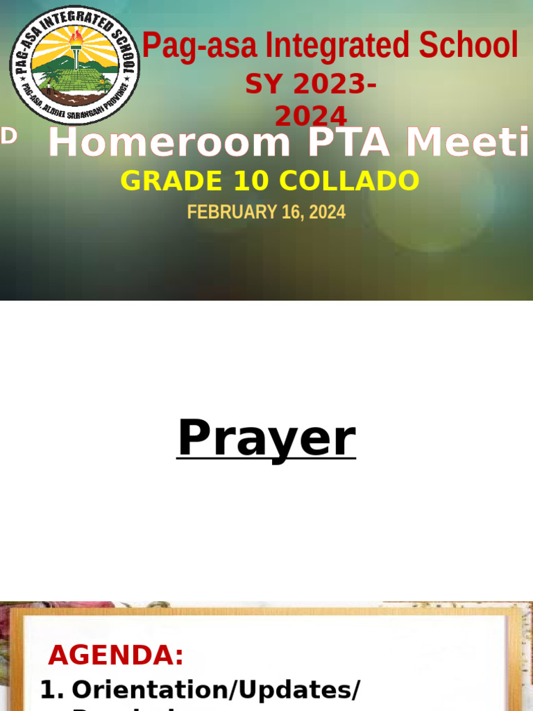 Pta Meeting | PDF
