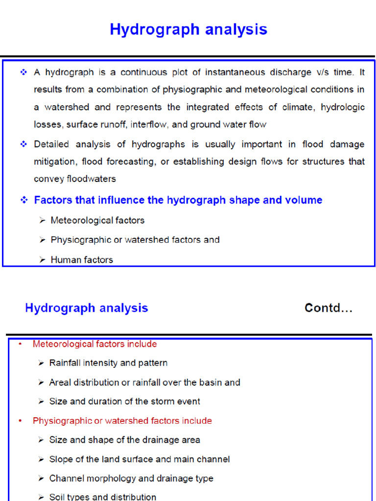 Hydrograph Analysis | PDF