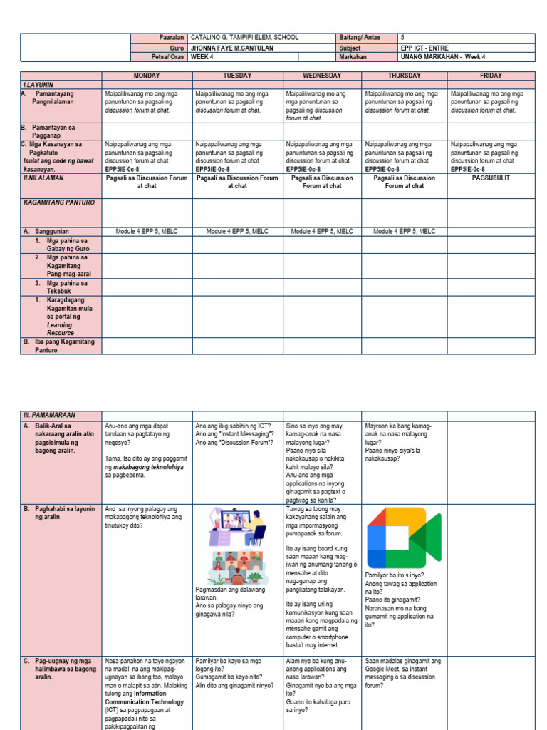 DLL Week 4 Epp V | PDF