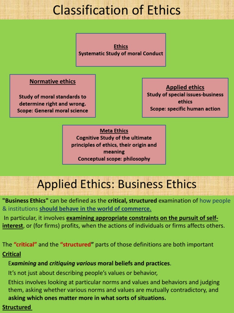Classification & Theories of Ethics | PDF | Value (Ethics) | Morality