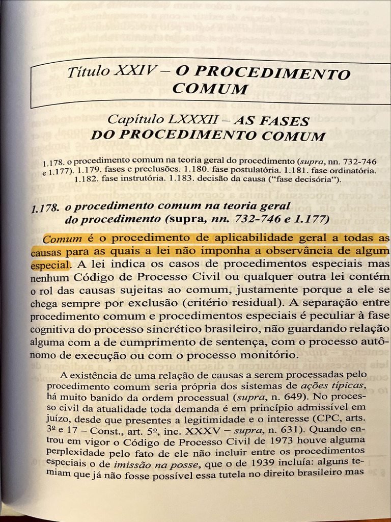 O Procedimento Comum | PDF