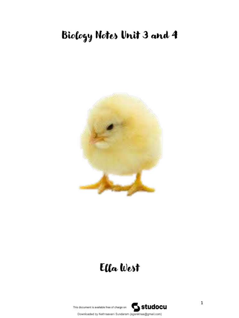 QCAA Bio Units 3 and 4 | PDF