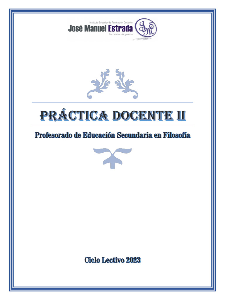 1-Portada Practica Docente Ii | PDF