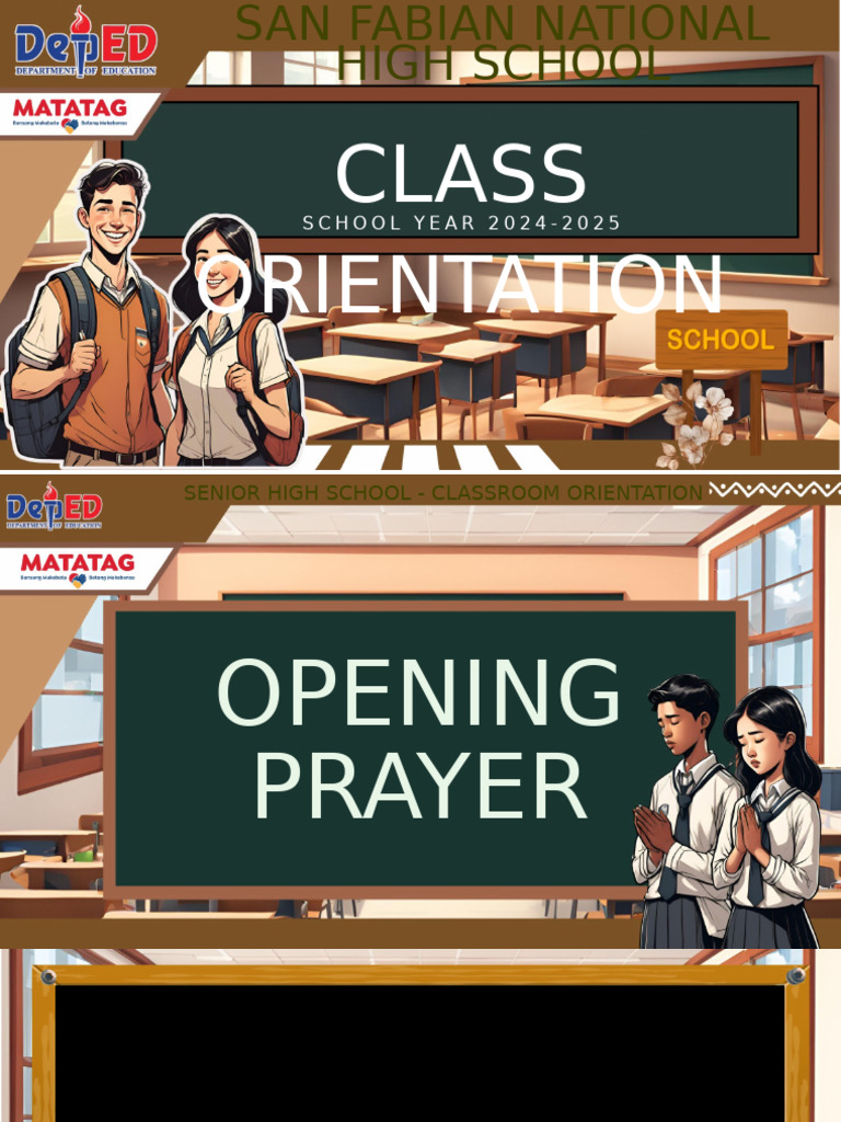 Class Orientation 2024-2025 | PDF
