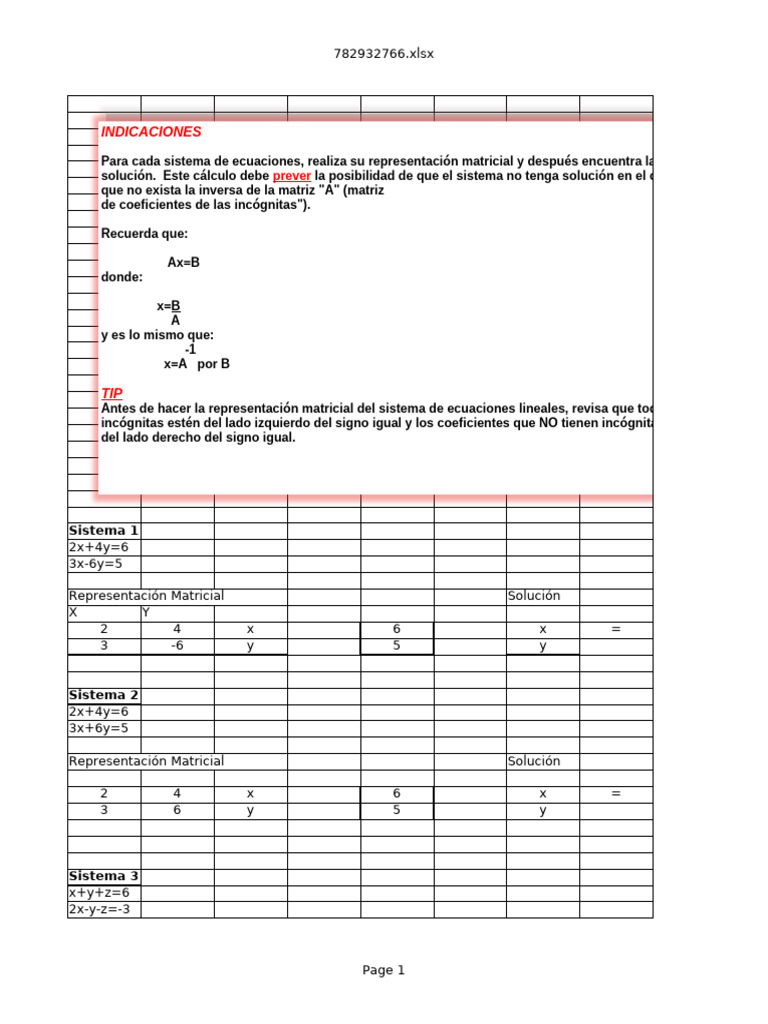 Sistemas de Ecuaciones y Matrices | PDF | Matriz (Matemáticas) | Ecuaciones