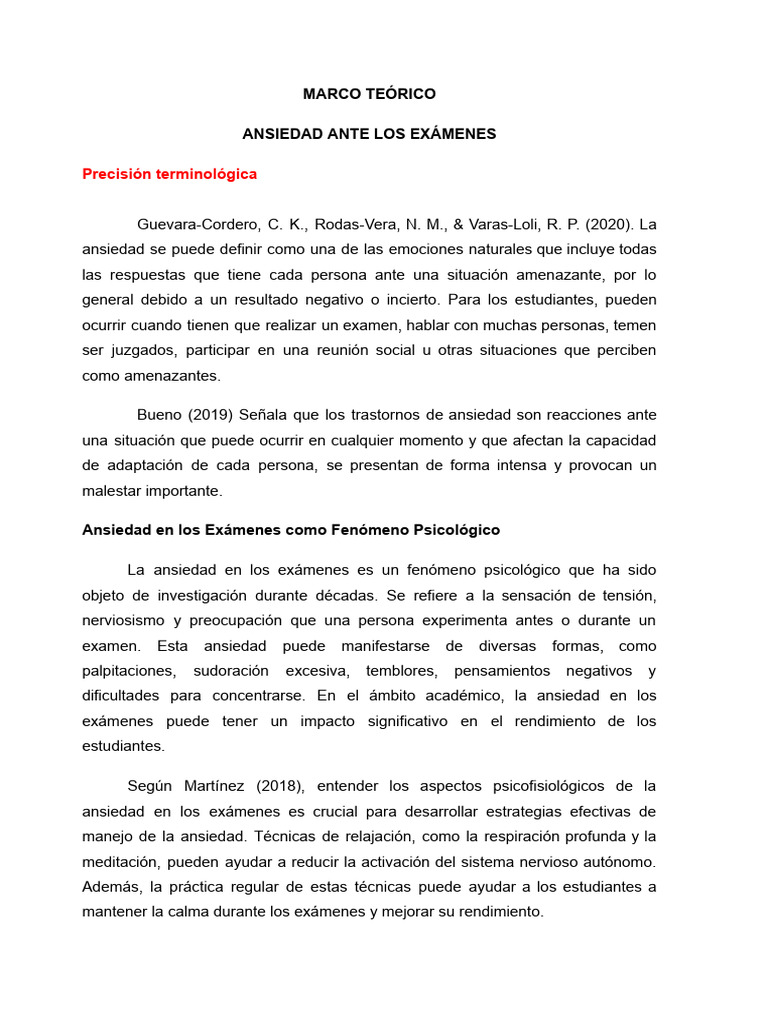 Plantilla para Elaborar El Marco Teórico | PDF