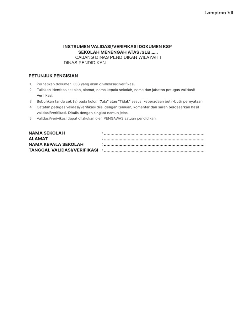 SURAT EDARAN Kurikulum Lampiran VII KSP | PDF | Business