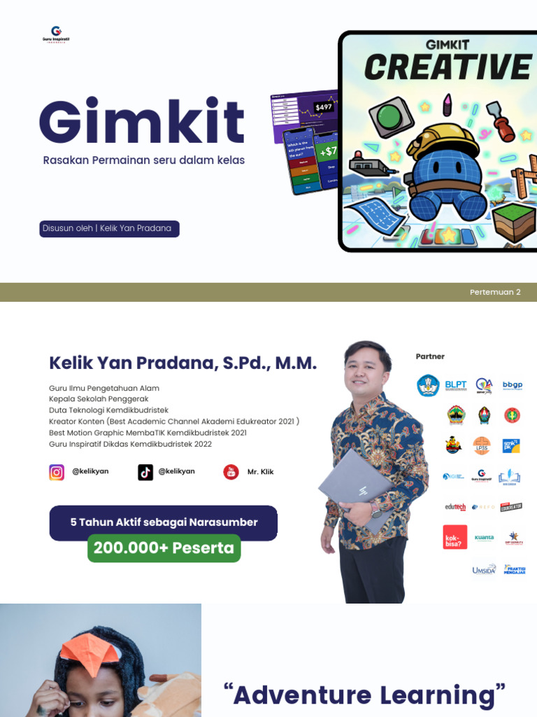 Pertemuan 2 Gimkit-1 Pelatihan | PDF | Game & Aktivitas