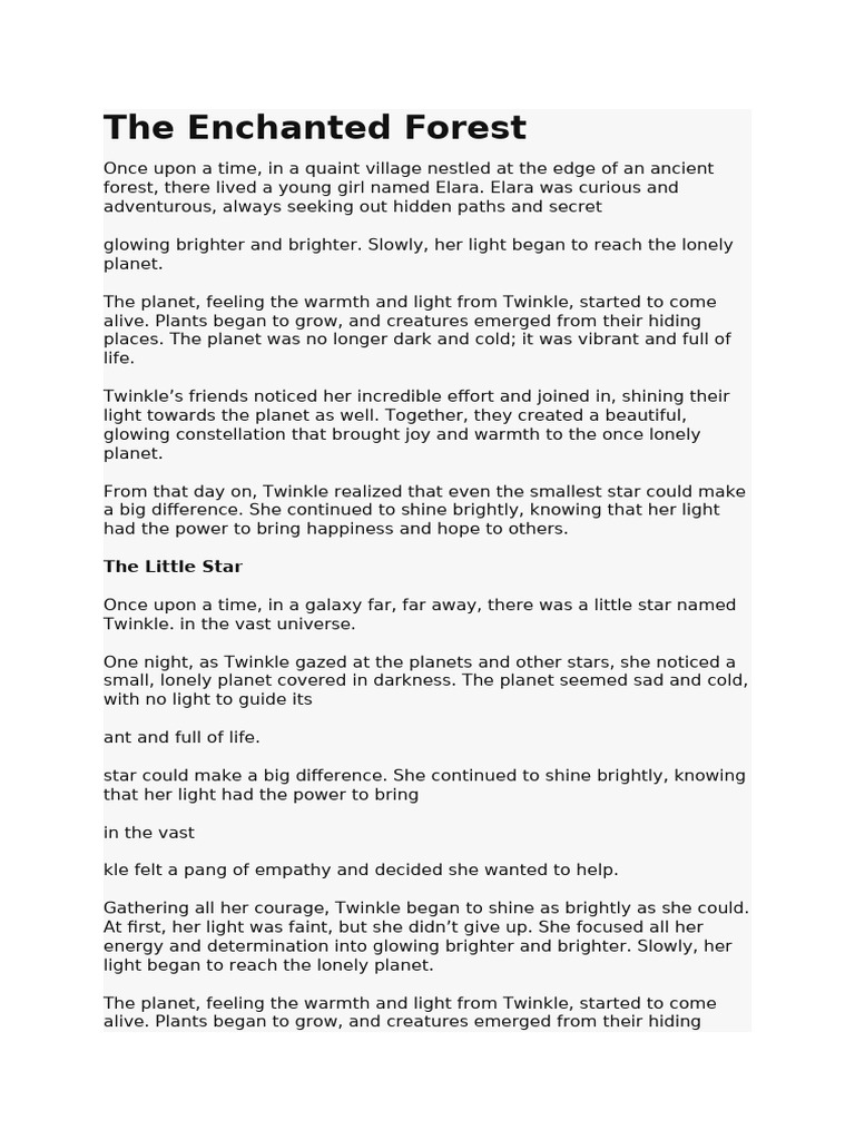 The Enchanted Forest | PDF