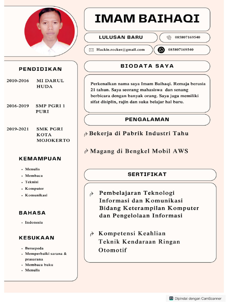 CV Imam Baihaqi 2024 | PDF