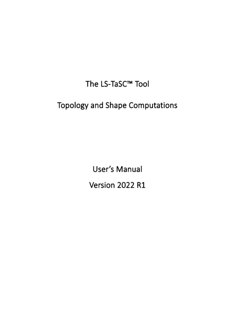 LS-TaSC 2022R1 | PDF