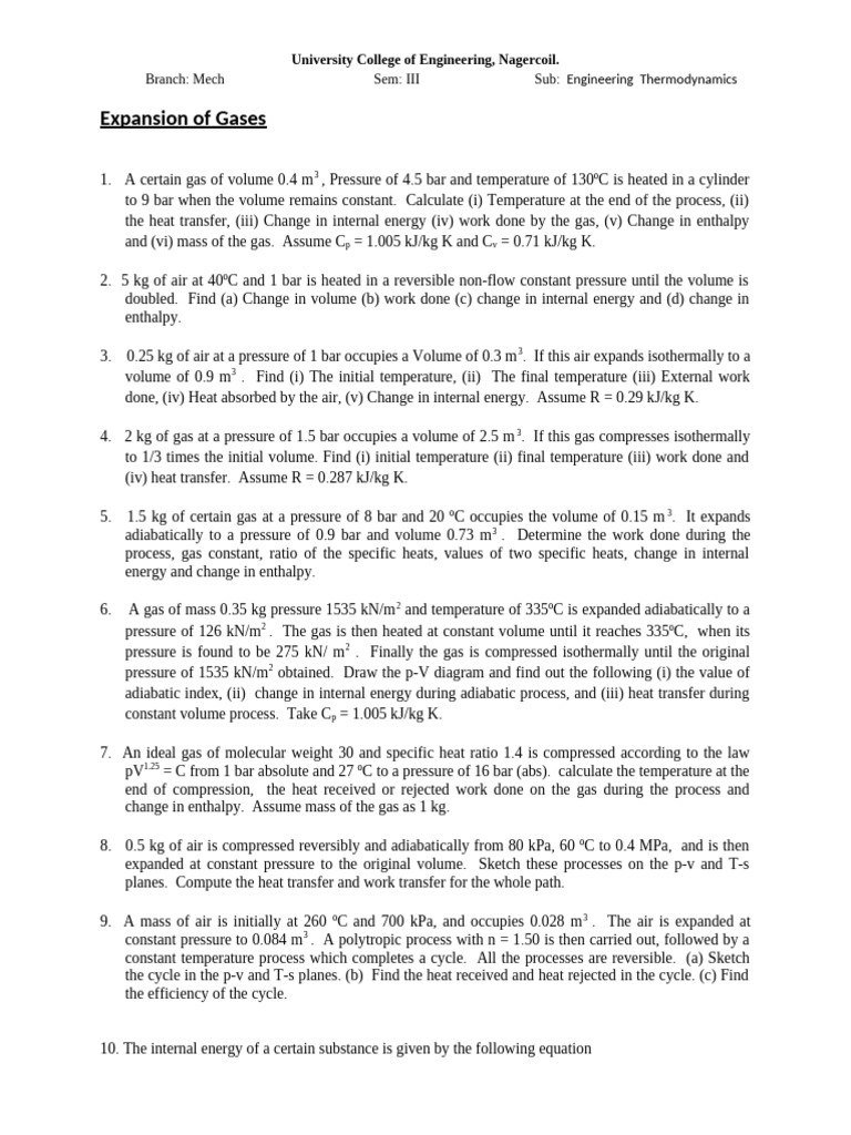 1 Expansion of Gases | PDF