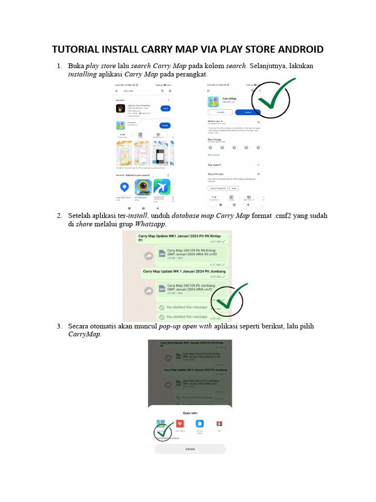 Tutorial Install Aplikasi CarryMap Pada Android | PDF