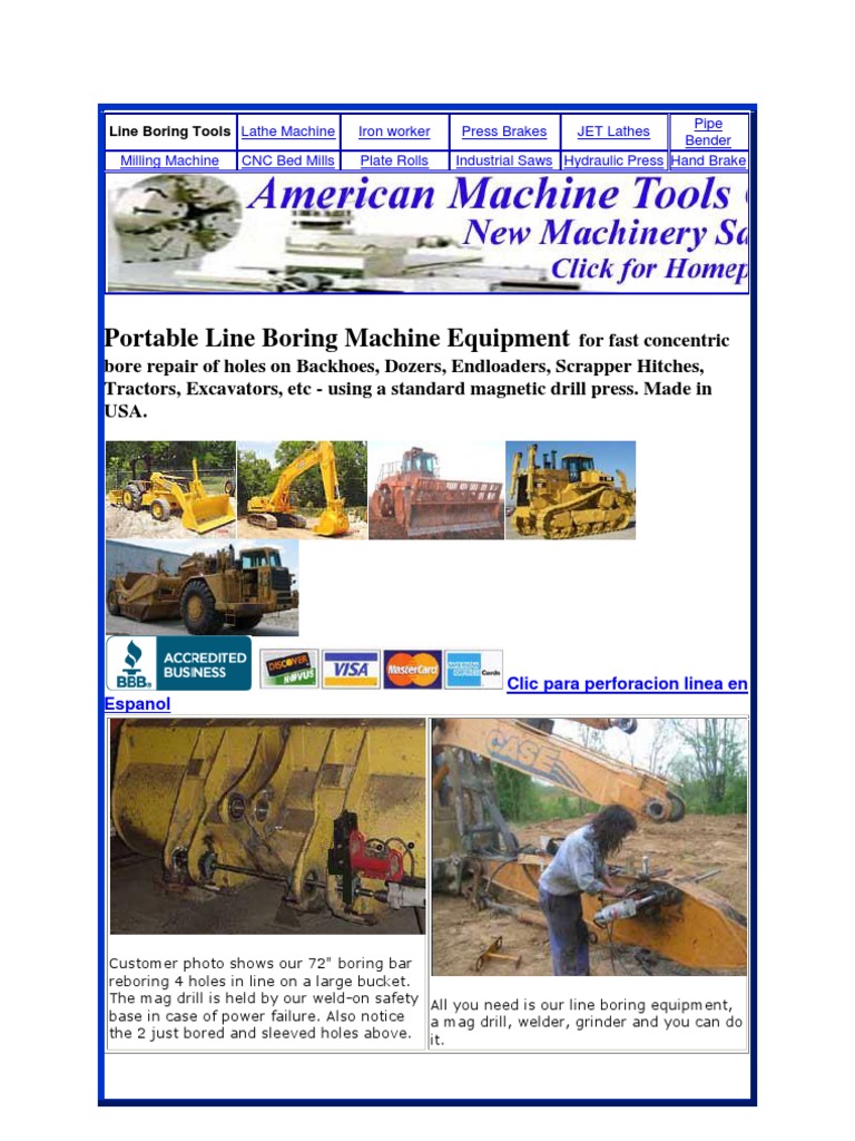 Line Boring Tools | PDF | Drill | Bearing (Mechanical)