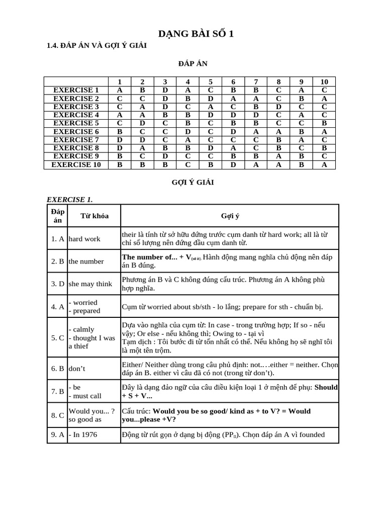 KEY 2 D NG Bài | PDF
