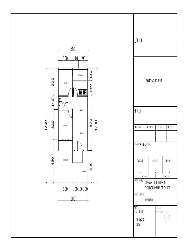A2 Denah-Model Merged | PDF