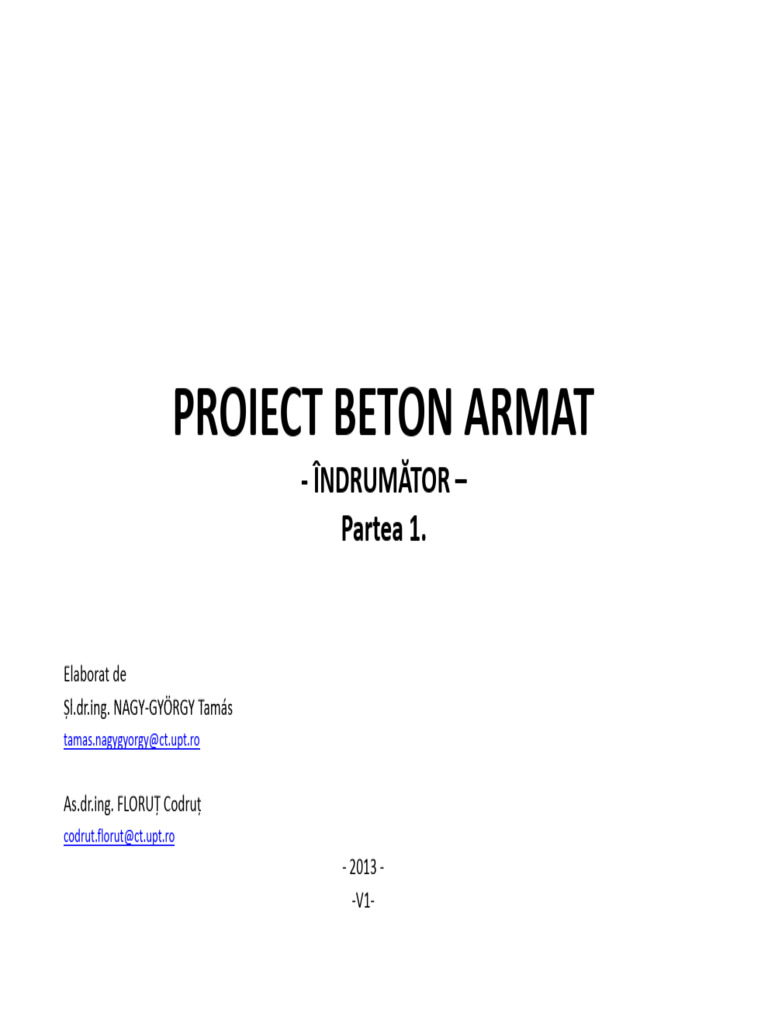 Proiect Beton Armat | PDF