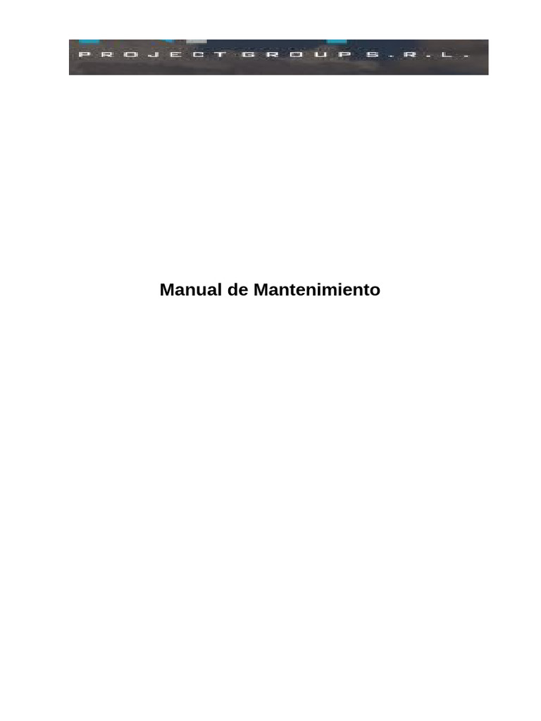Manual de Mantenimiento | PDF
