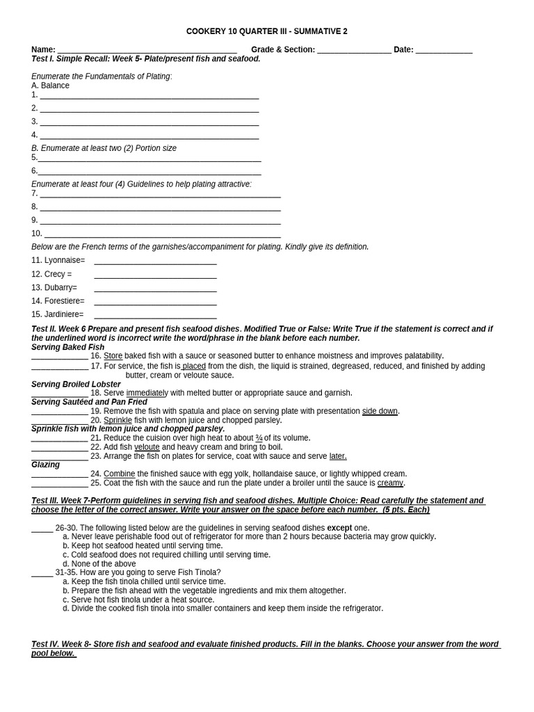 Q3 - Assessment2 - TLE 10 | PDF