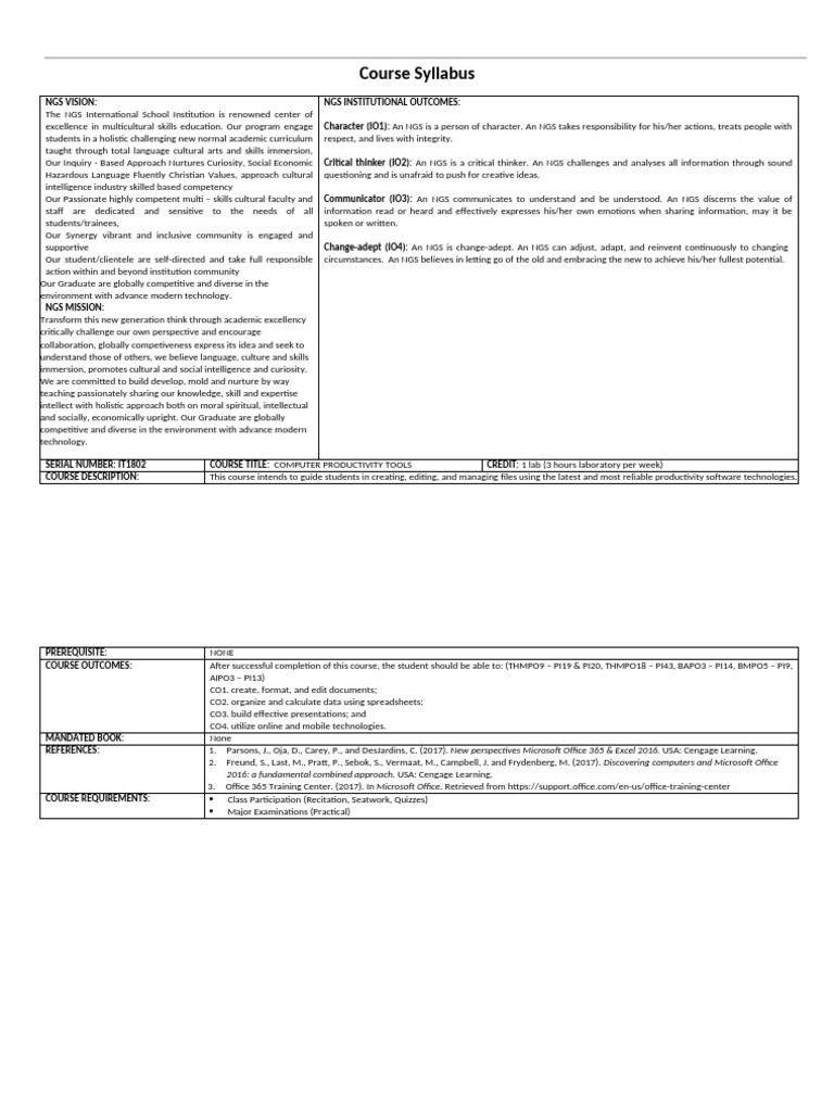 Computer Productivity Tools | PDF