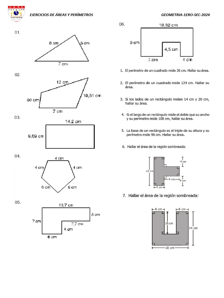 Areas y Perimetros | PDF