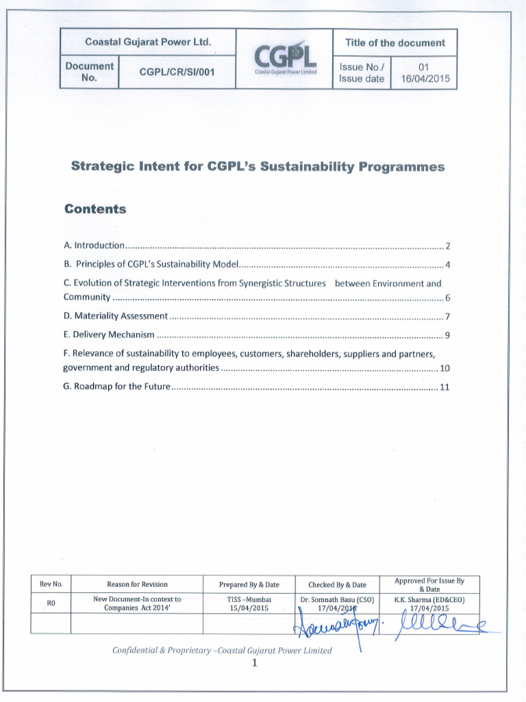 CSR Strategic Intent | PDF