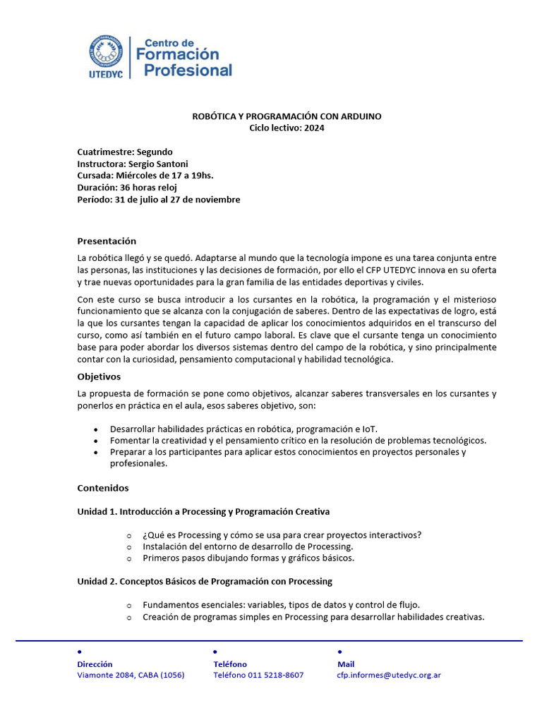 Robotica y Programacion Con Arduino | PDF Robotica y Programacion Con Arduino | PDF