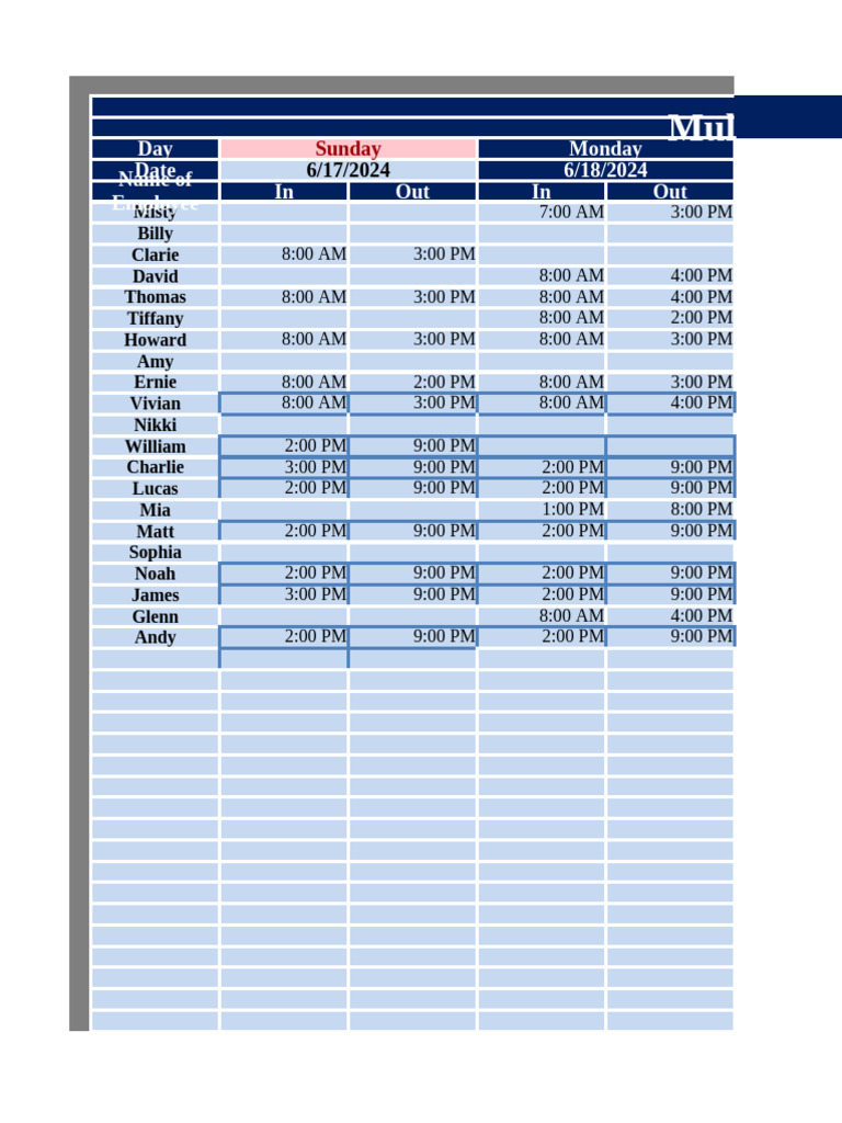 Timesheet | PDF
