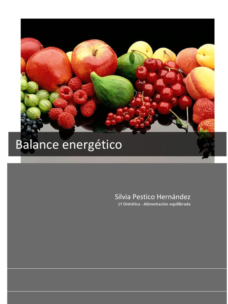 Balance Energético | PDF | Nutrientes | Nutrición