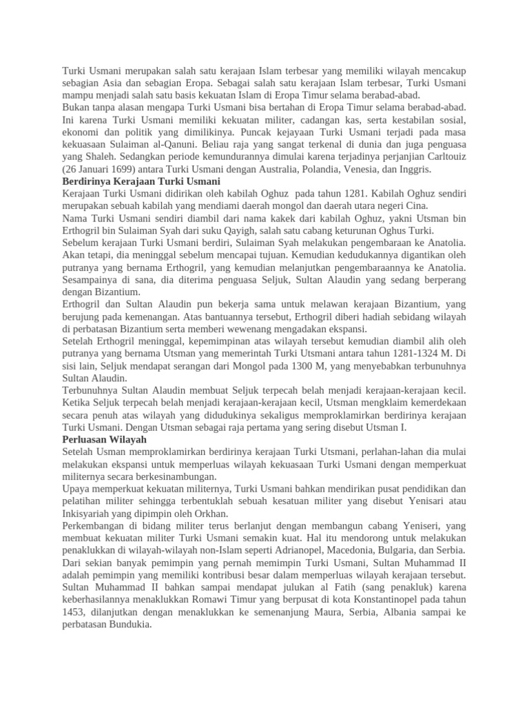 Sejarah Turki Usmani | PDF