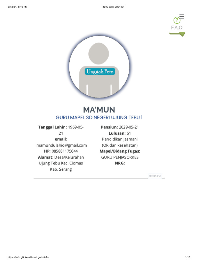 INFO GTK 2024 Pa Ma'mun | PDF