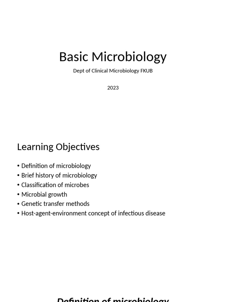 2023 - MKD Basic Microbiology | PDF