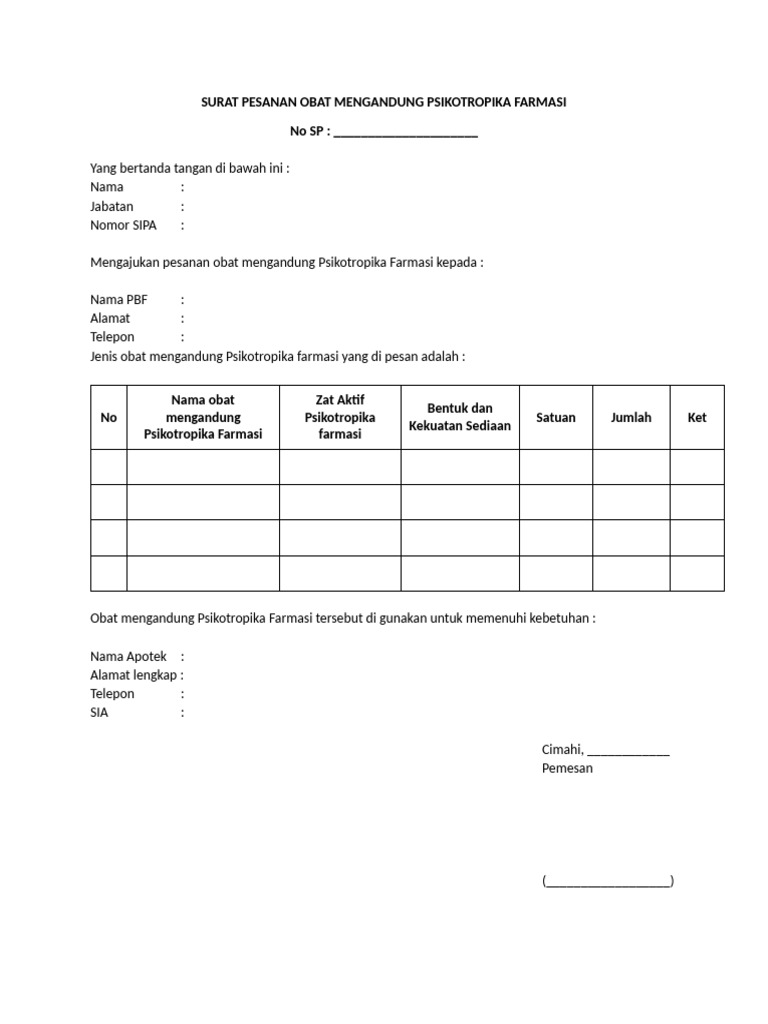 SP Psikotropika | PDF
