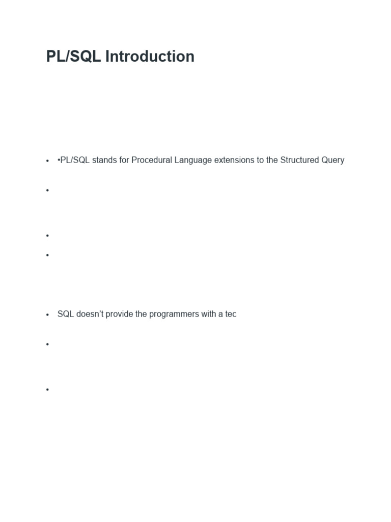 U 4 PLSQL | PDF