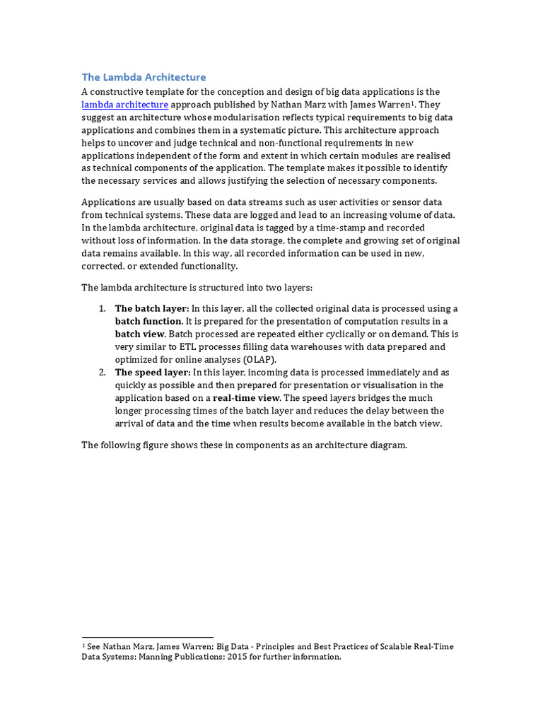 The Lambda Architecture | PDF